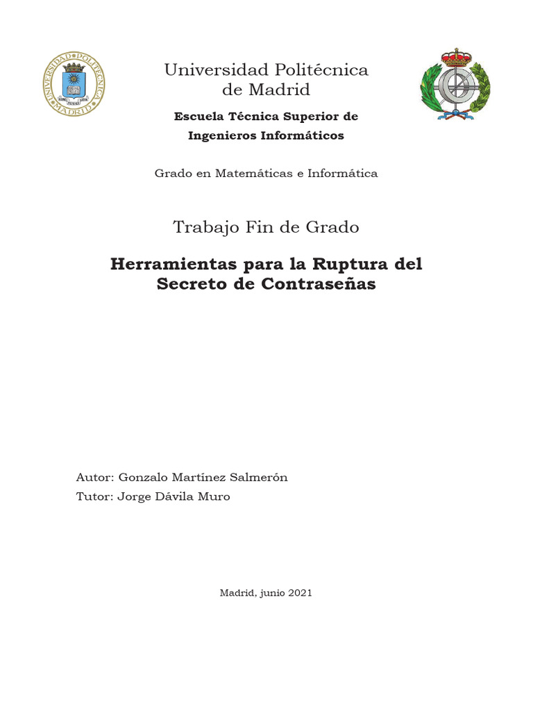 TFG Gonzalo Martinez Salmeron | PDF | Contraseña | Ñu