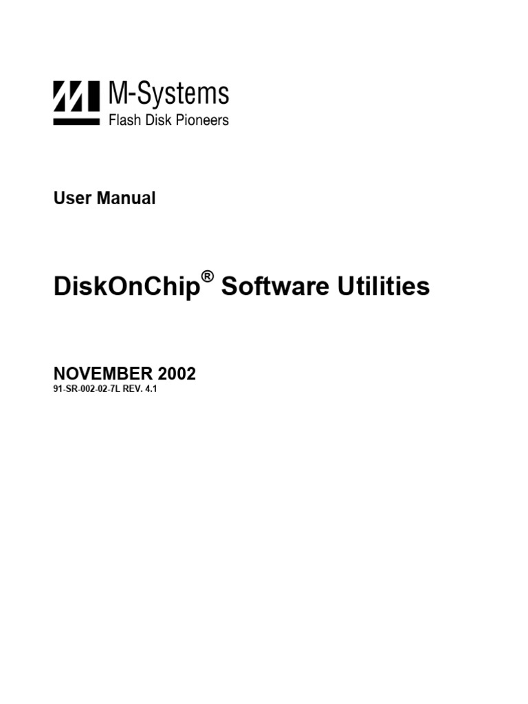 DiskOnChip Software Utilities | PDF | Booting | Games & Activities
