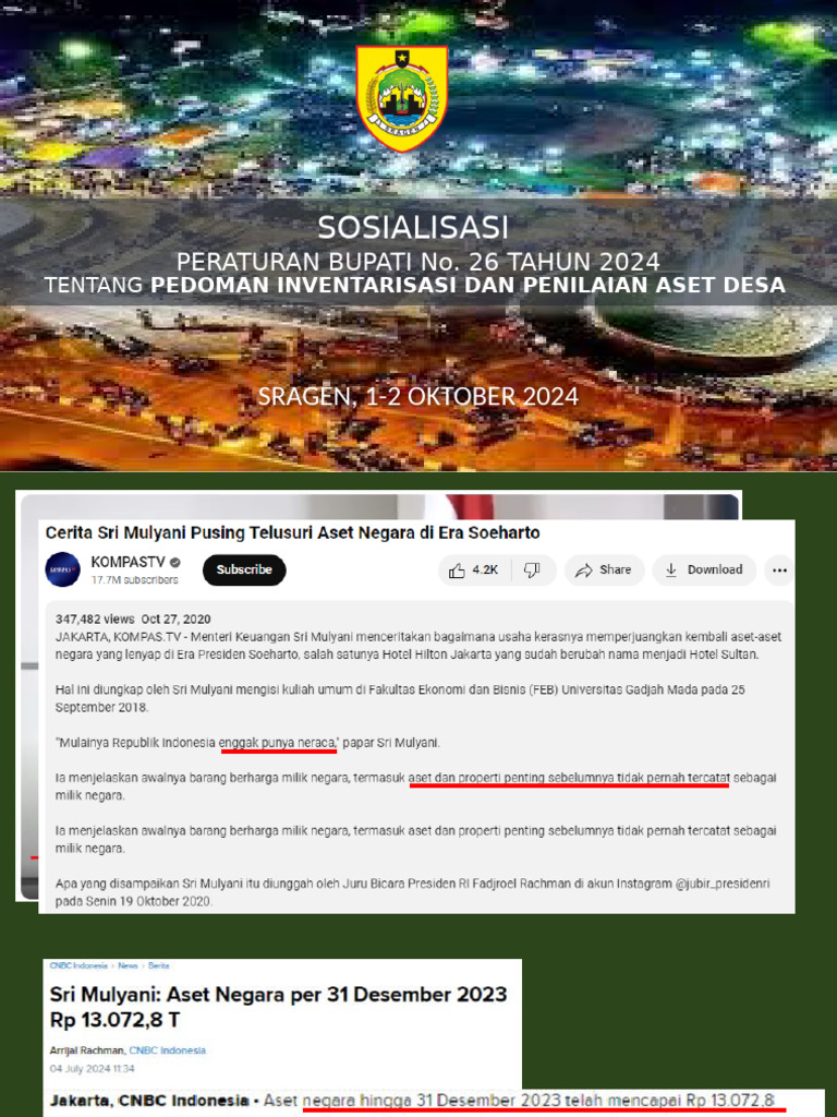 Sosialiasi Perbup Penialaian Aset 2024 | PDF