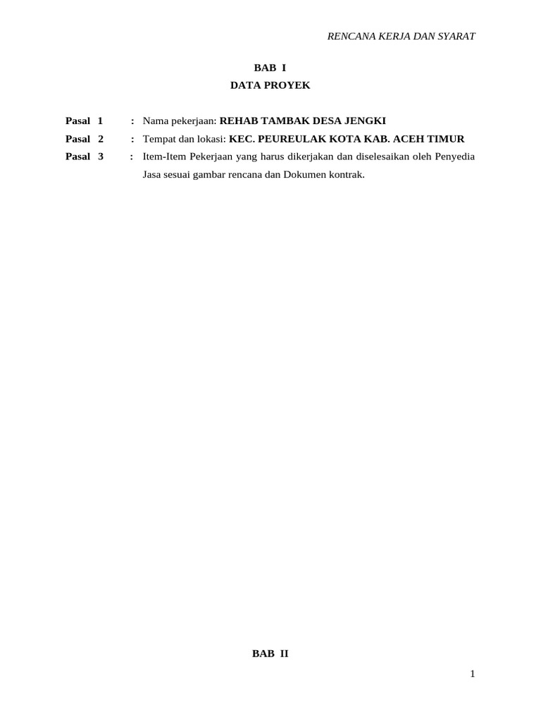 Rks Tambak Desa Jengki | PDF