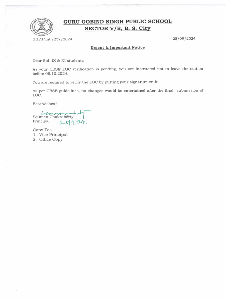 Notice - IX & XI Students | PDF