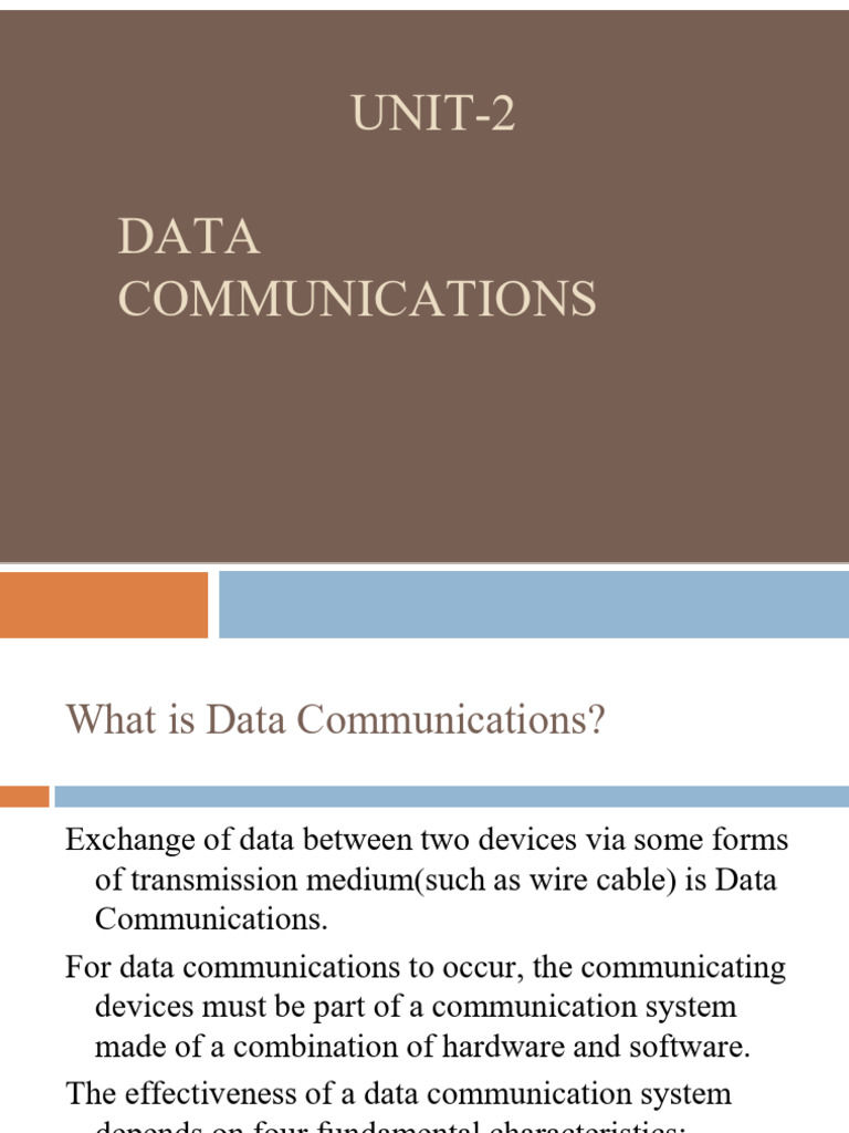 KCA 101 (Lec 2) - Data Communication | PDF KCA 101 (Lec 2) - Data Communication | PDF