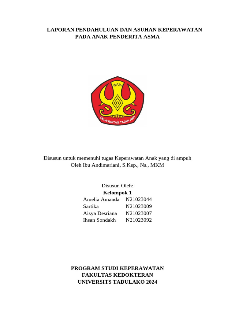 Kel. 1 Kep Anak Tgs Video Ibu Andimariani OK-1 | PDF