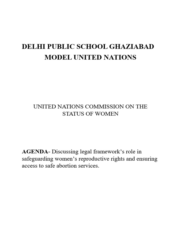Uncsw BG Dpsgmun | PDF