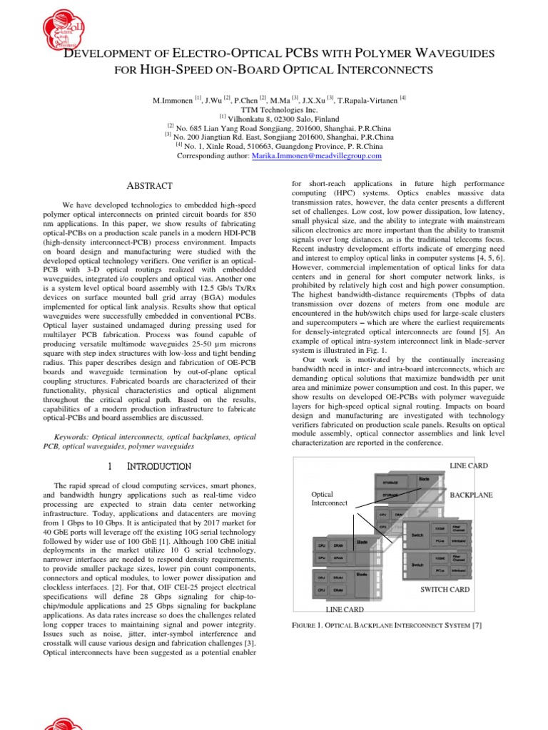 TTM Immonen08 11 | PDF | Optical Fiber | Printed Circuit Board