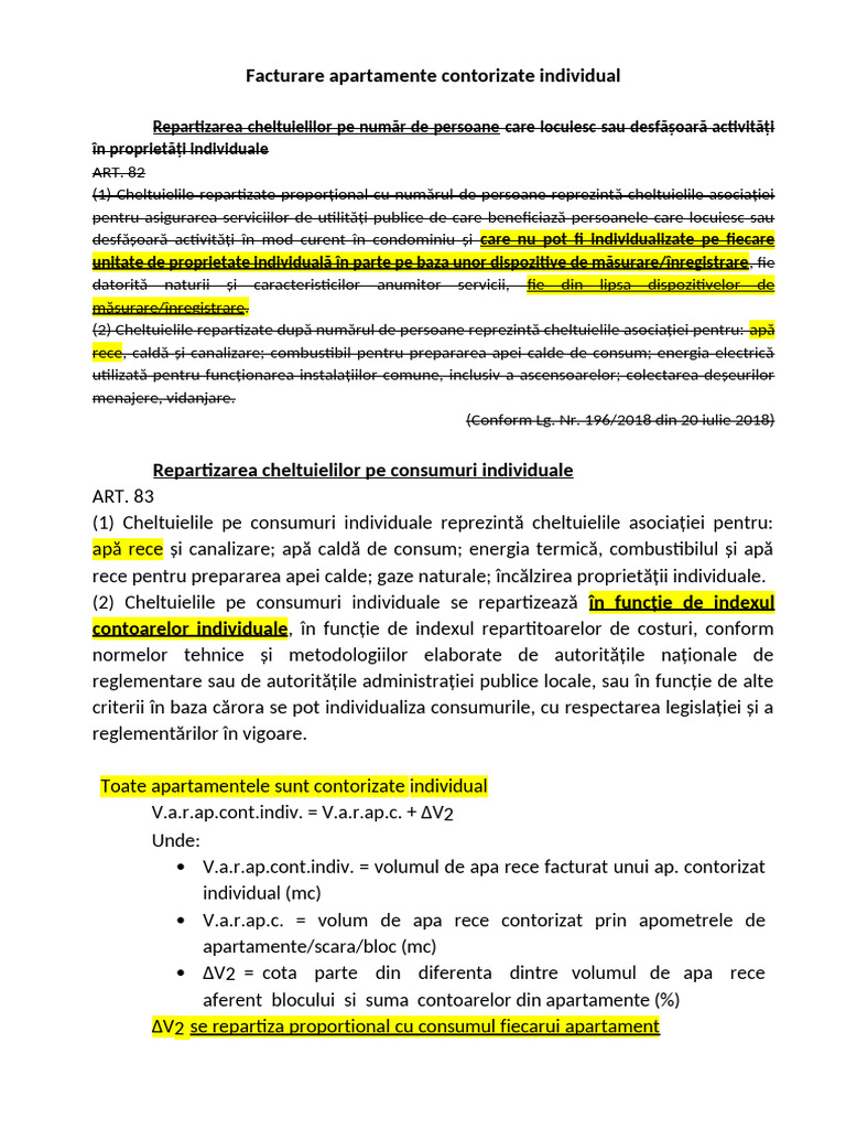 Norme Metod de Facturare APA PAUSAL Anexa 12 | PDF