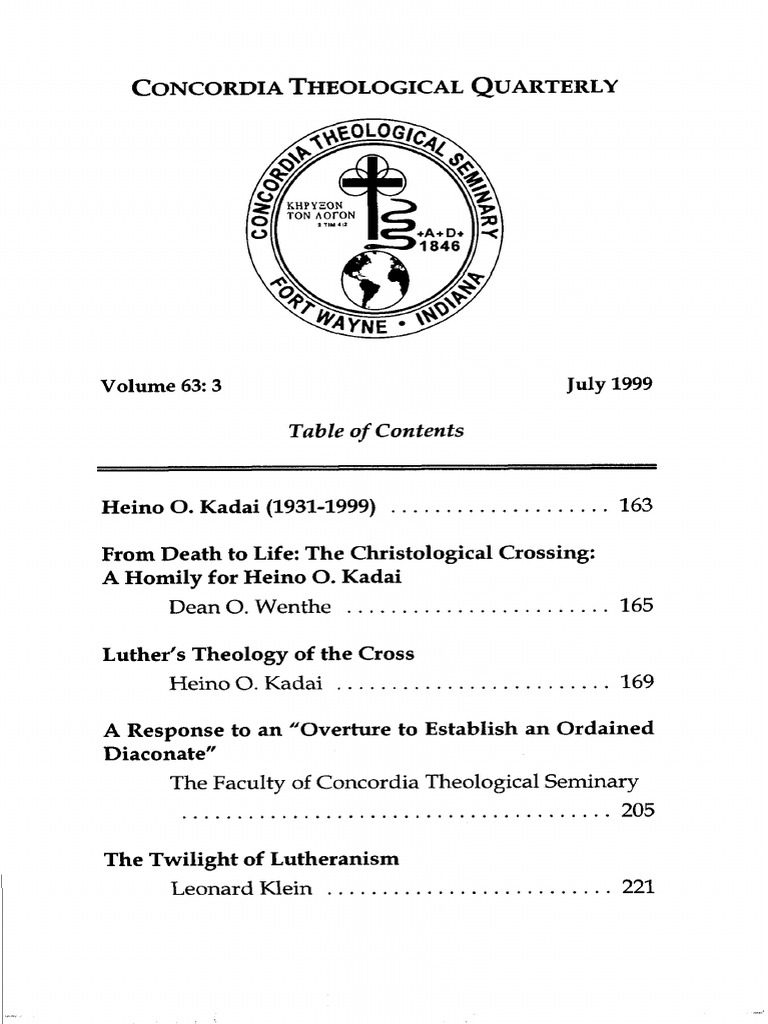 Kada I Luther S Theology of The Cross | PDF