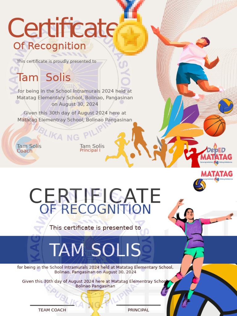 Sports Certificate | PDF