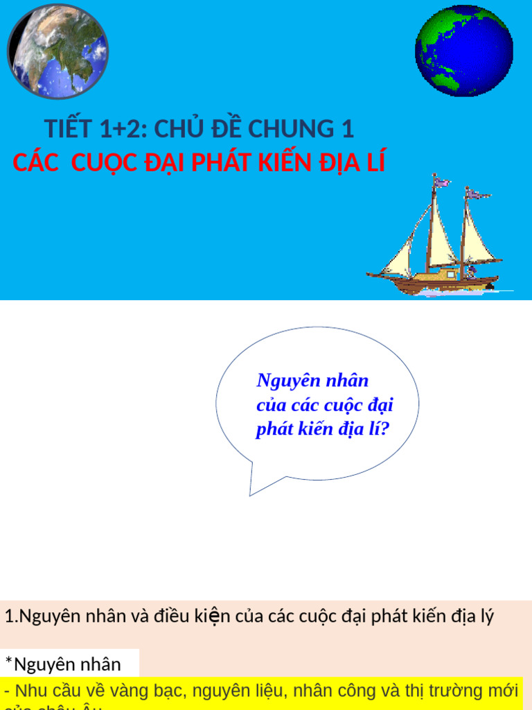 Dia Li 7 KNTT Chu de Chung 1 Cac Cuoc Dai Phat Kien Dia Li | PDF
