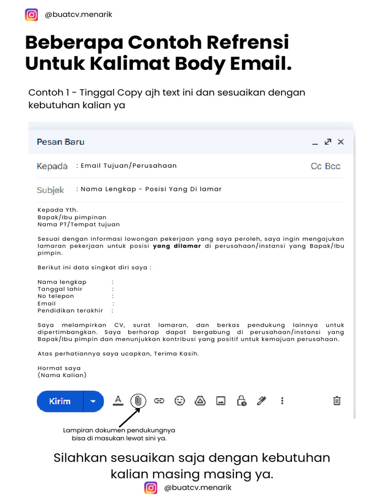 Contoh Kalimat Body Email | PDF