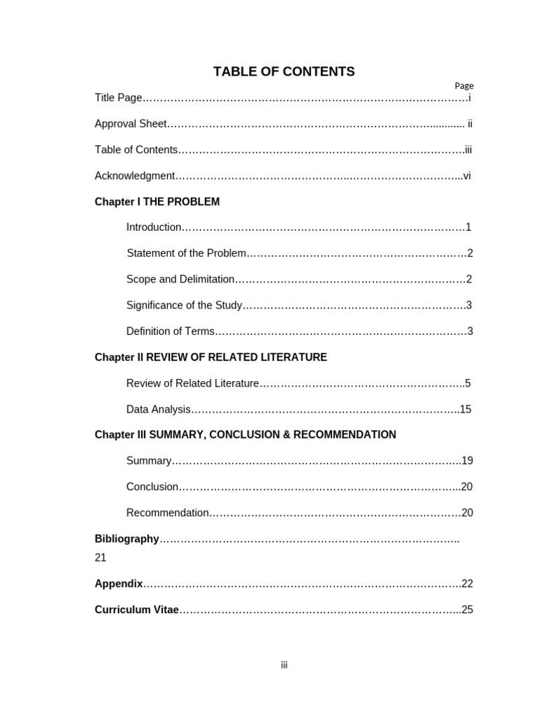 Table of Contents Loyloy Final | PDF