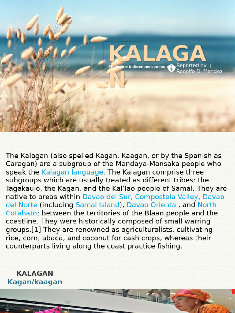 Group 3 KALAGAN - MANDAYA Reporter Rodolfo D Mendez | PDF | Mindanao ...