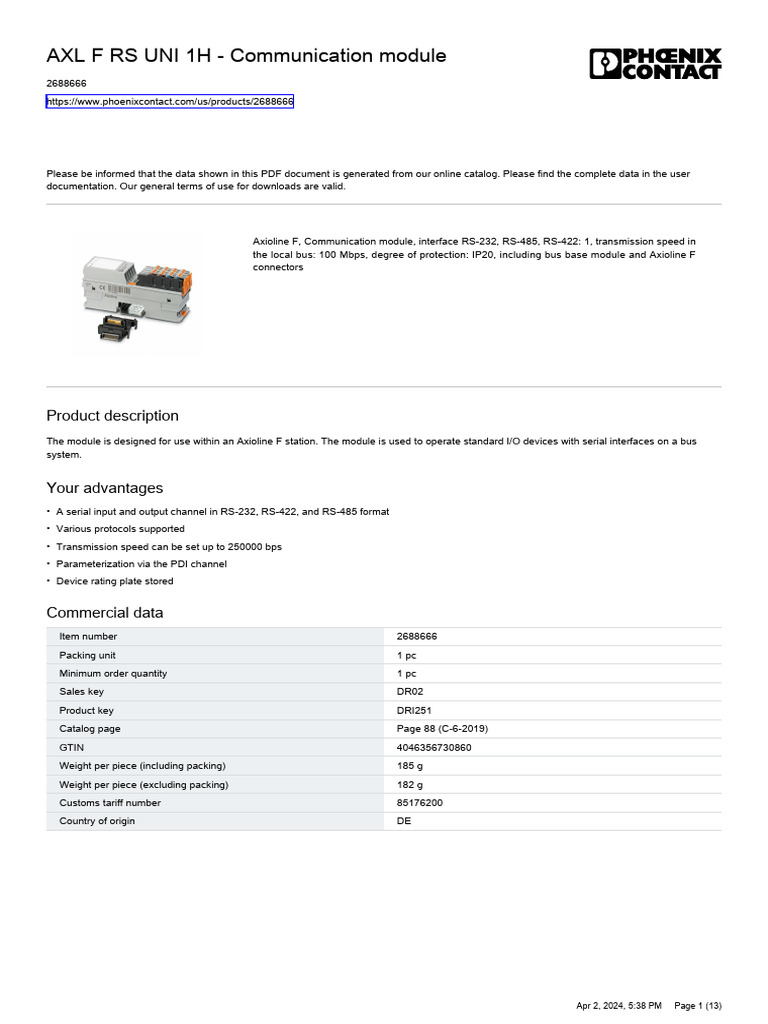 Module Truyen Thong RTU | PDF