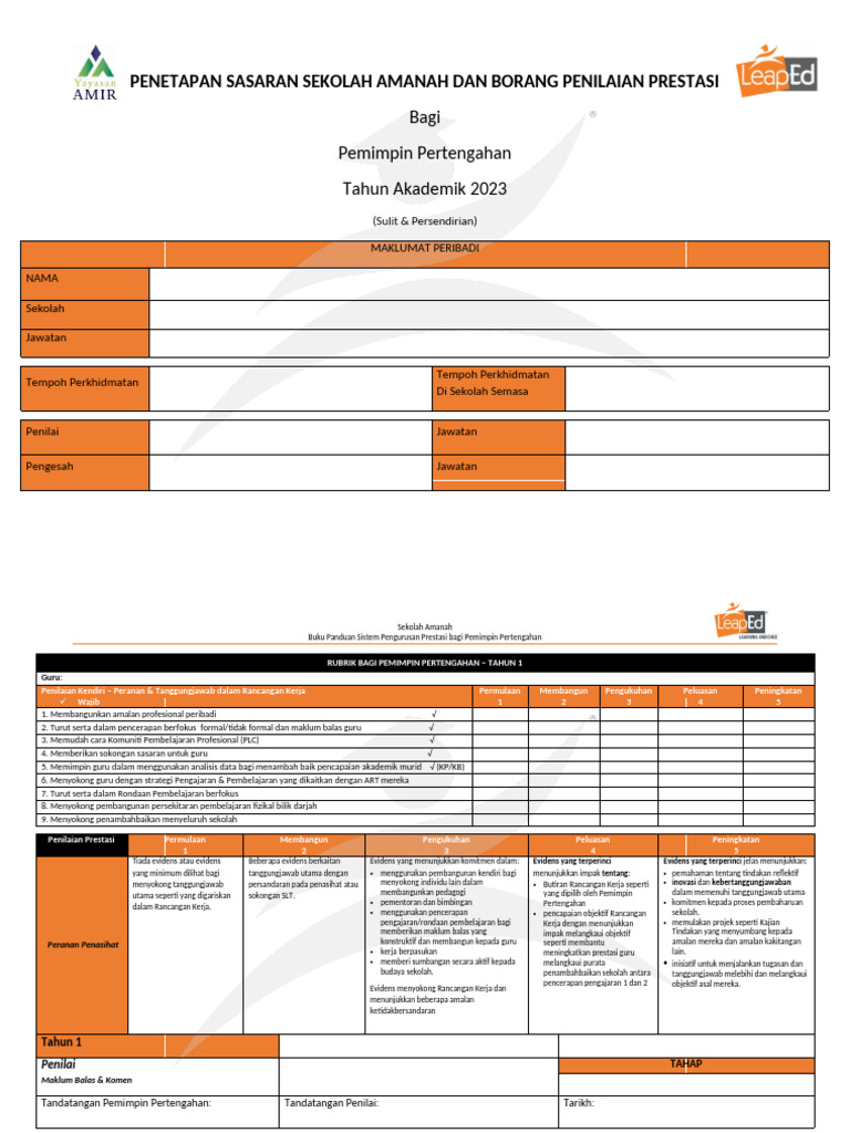 Middle Leaders PMS Booklet 2023 BM | PDF