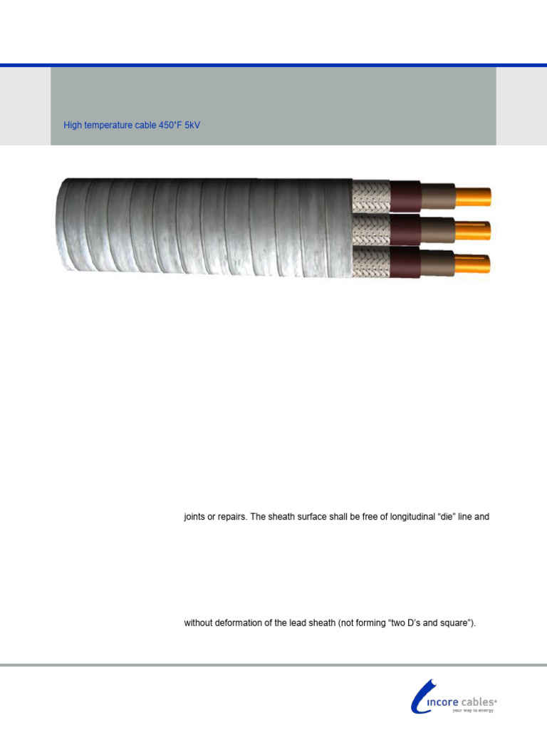 Datasheet ESP Cable Flat Stainless Steel | PDF