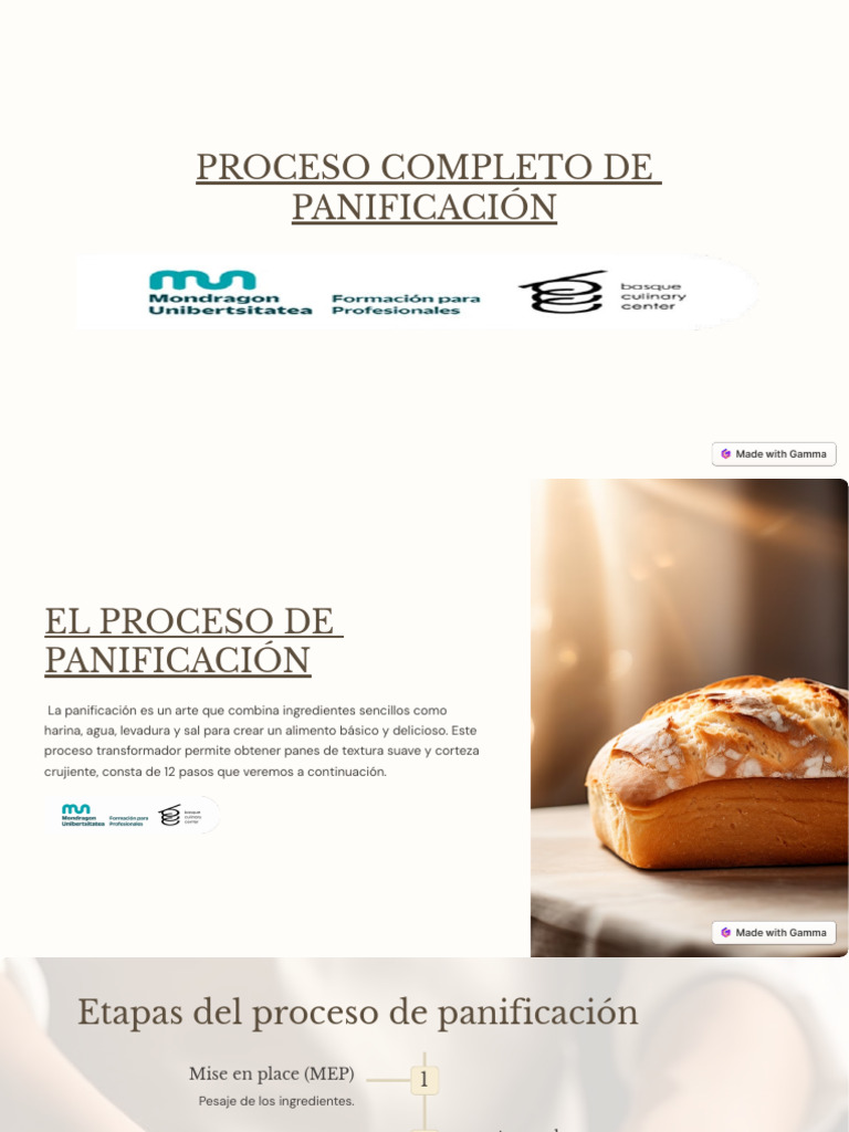 Proceso Completo de Panificacion | PDF