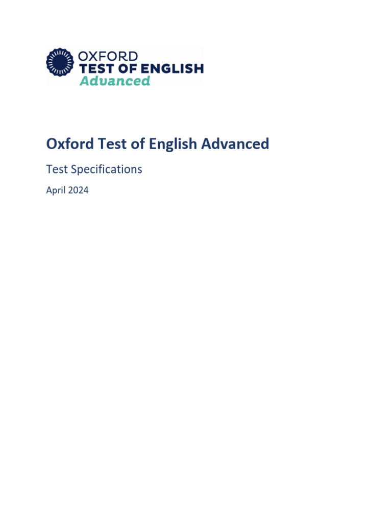 Oxford Tests Advance | PDF