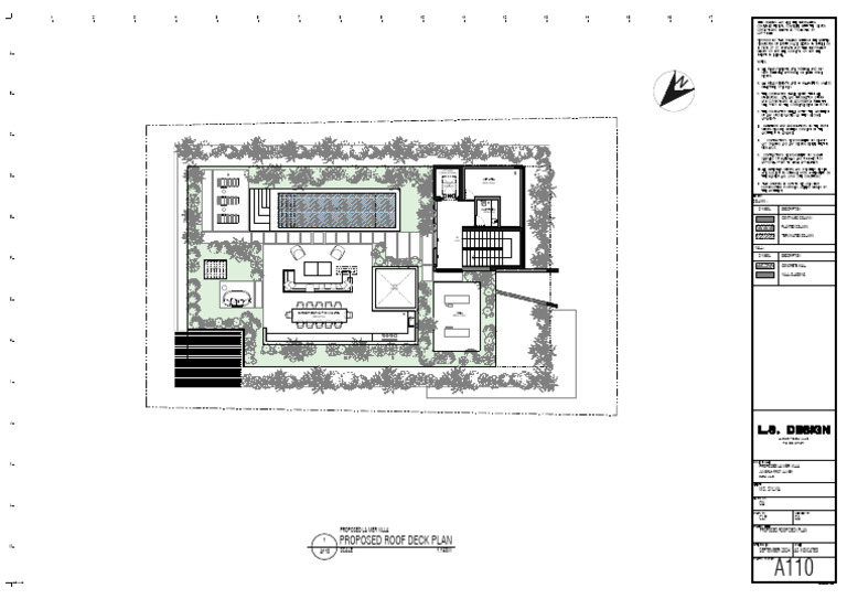 LMV - A110 Proposed Roof Deck Plan | PDF | Buildings And Structures ...