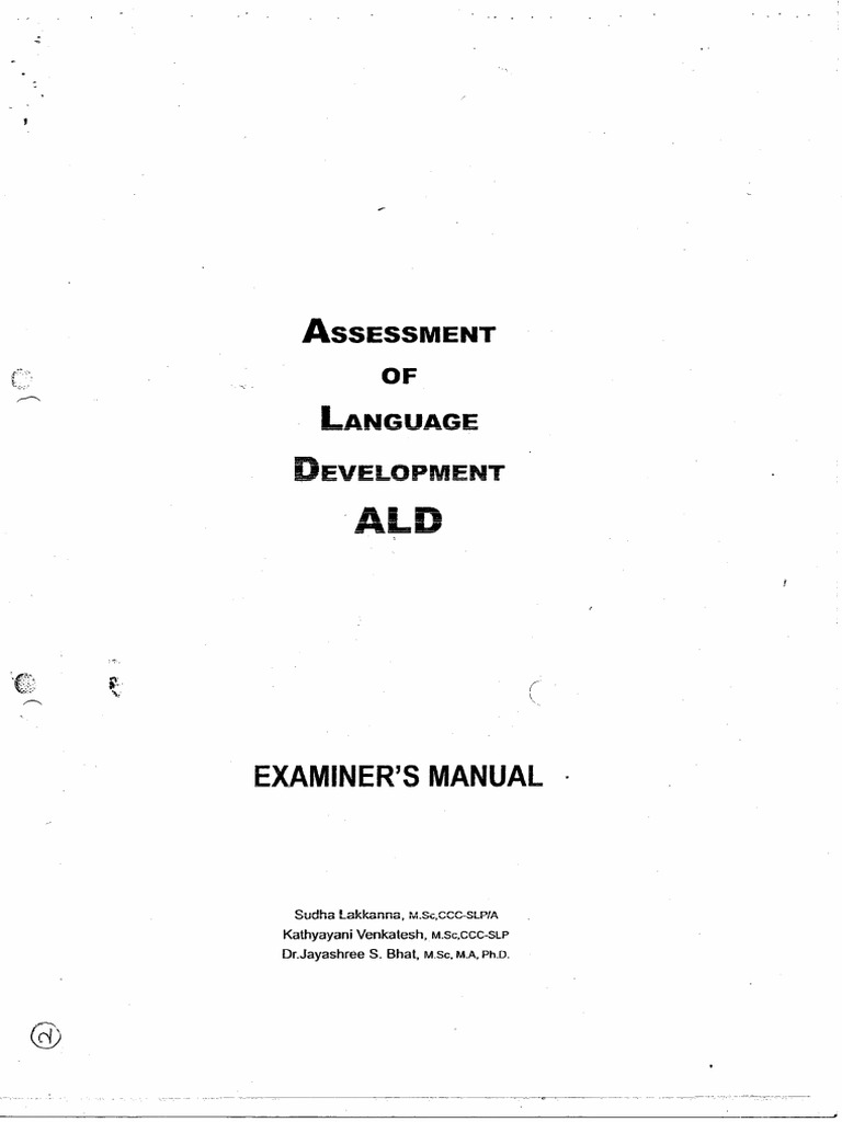 Vdoc - Pub Assessment of Language Develpment Ald | PDF