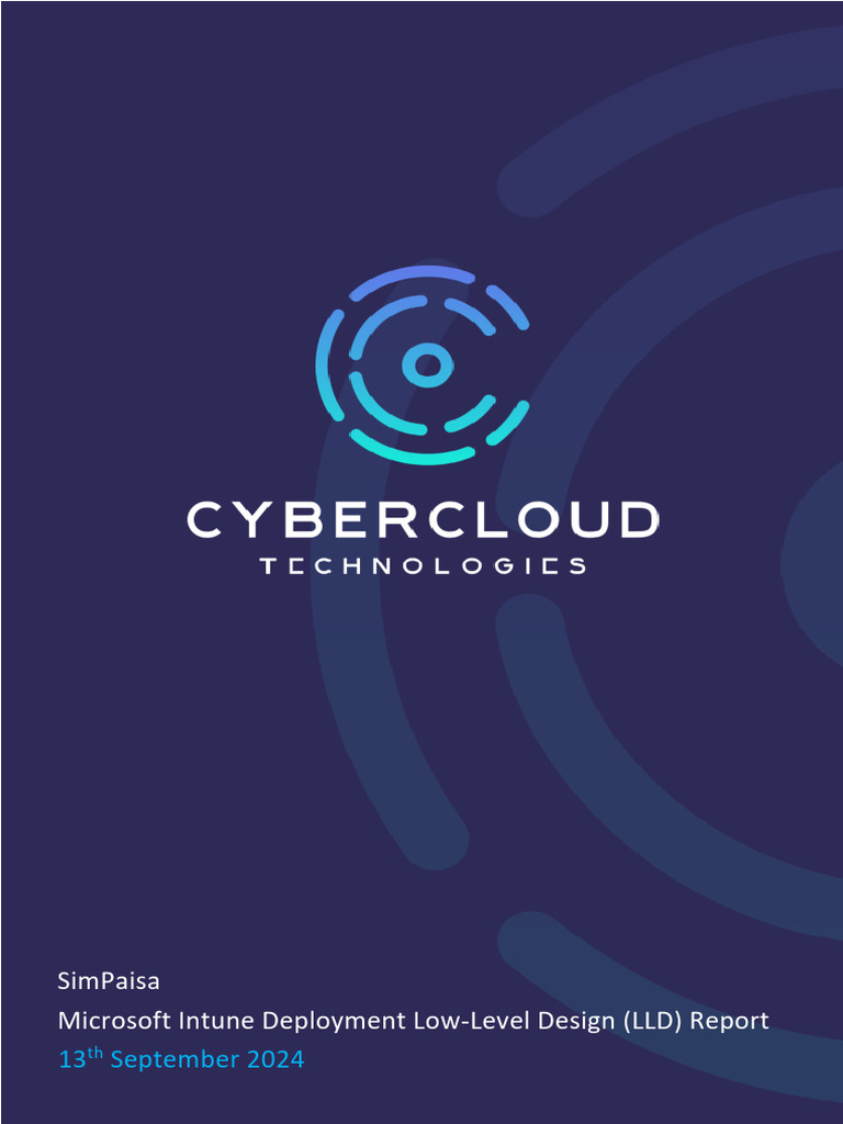 Microsoft Intune Deployment Low-Level Design (LLD) Report v1 | PDF