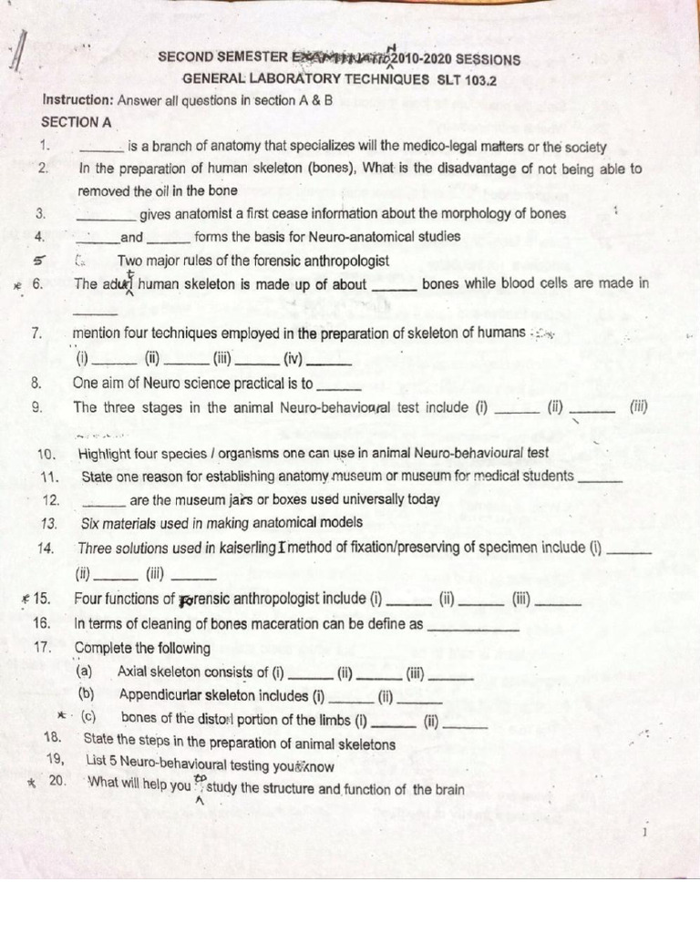 SLT 103 Practice Questions 2ND Semes..material | PDF