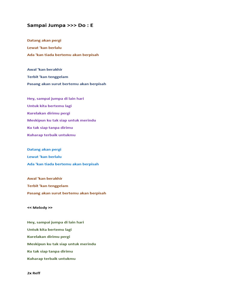Sampai Jumpa | PDF