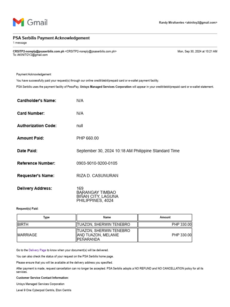 Reciept | PDF