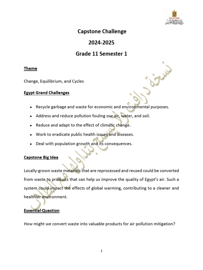 Grade 11 S1 2024 2025 | PDF | Waste | Air Pollution