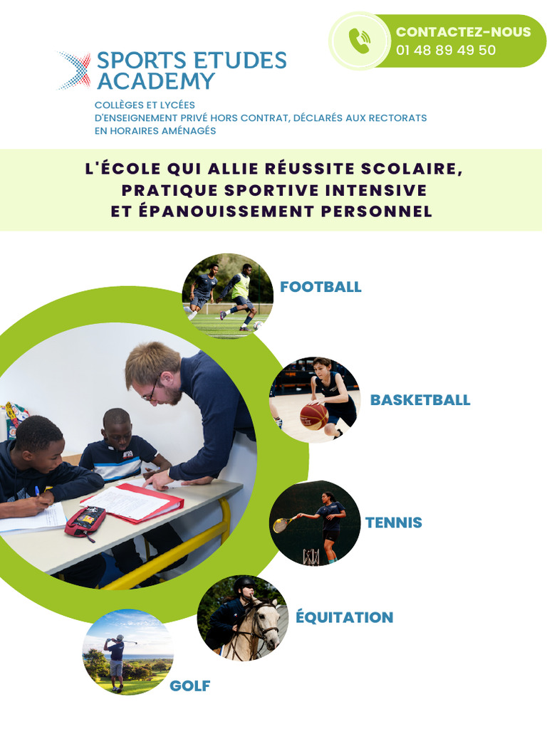 Brochure Sports Etudes Academy | PDF