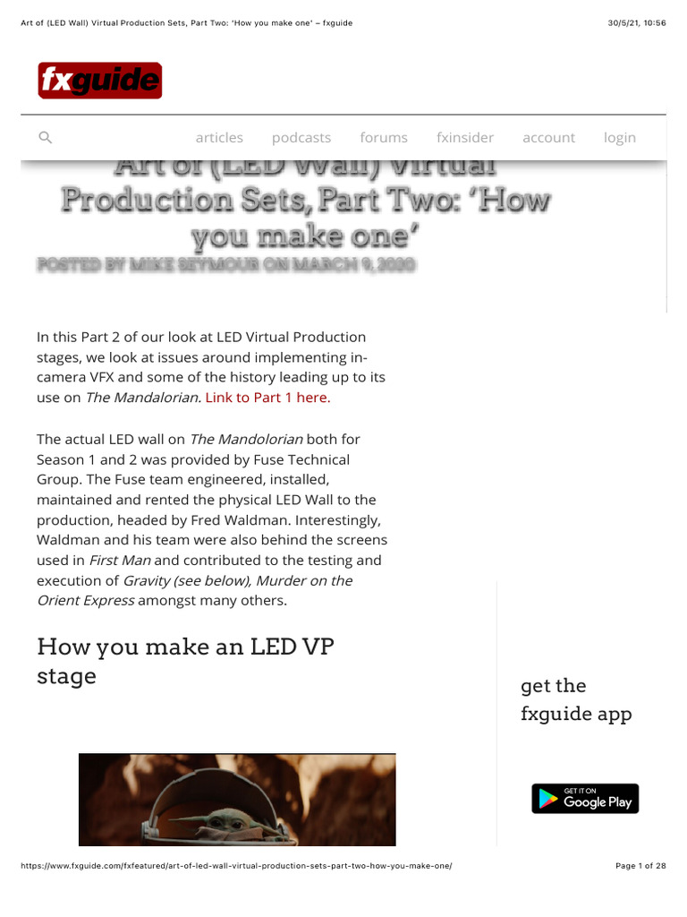 Art of VP LED Wall01 Fxguide | PDF | Computers