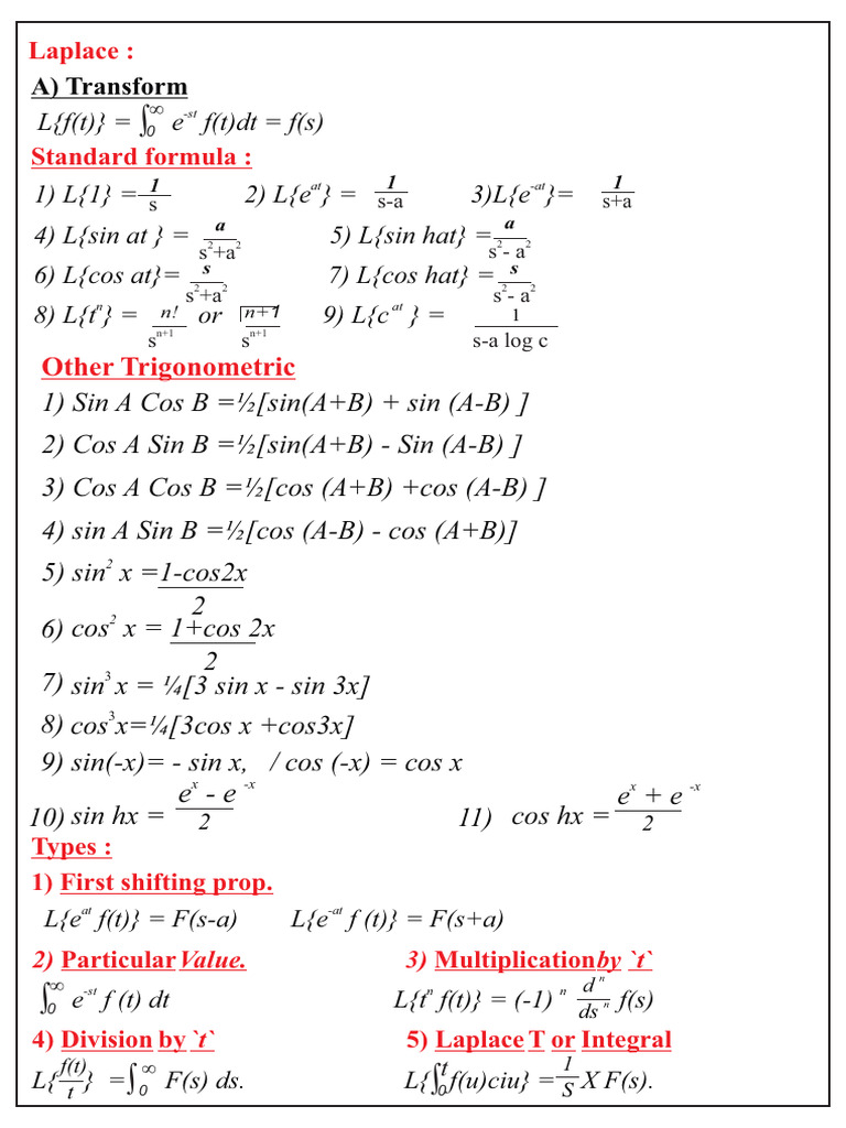 M3 Maths Formulas | PDF