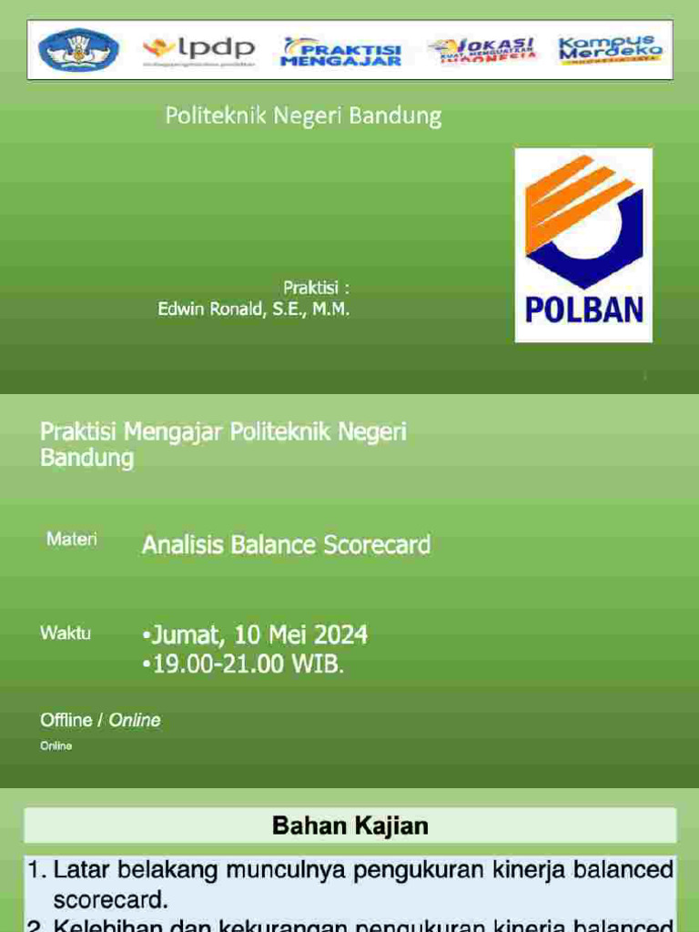 Polban-TM 4 Praktisi Mengajar - Analisis Balance Scorecard - F - Compress - Compressed ...