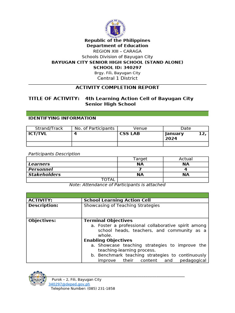 SLAC 2 Activity Completion | PDF
