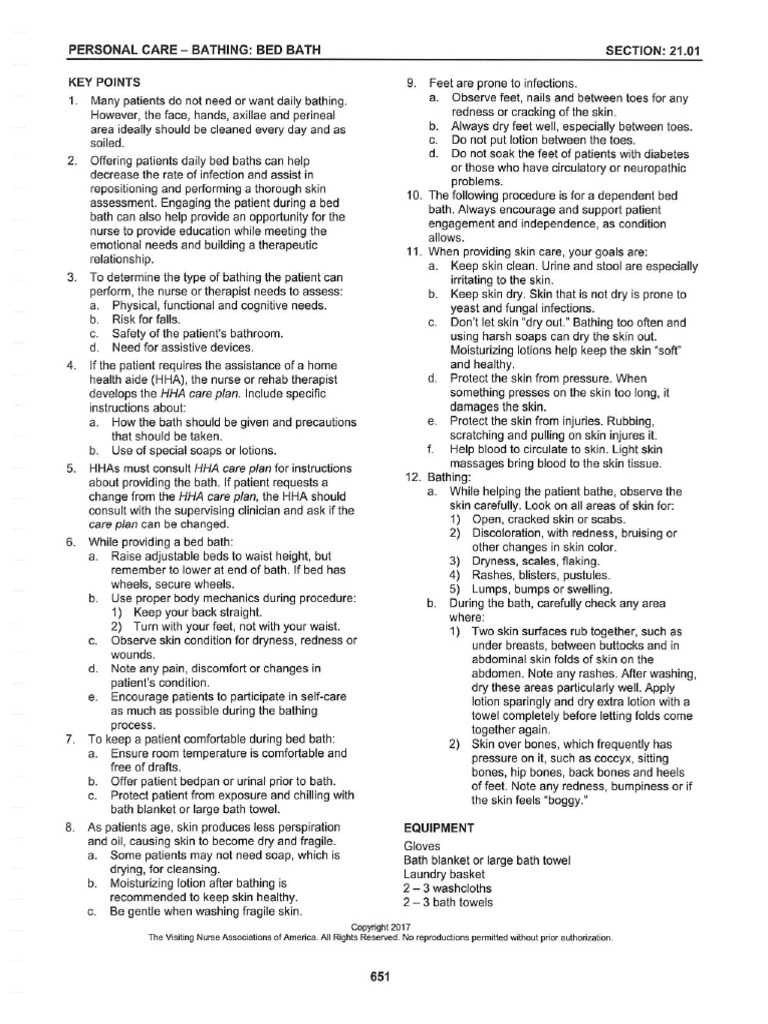Clinical-Procedure-Manual-Section-21-Personal-Care New | PDF