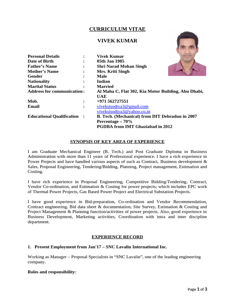 Vivek CV | PDF