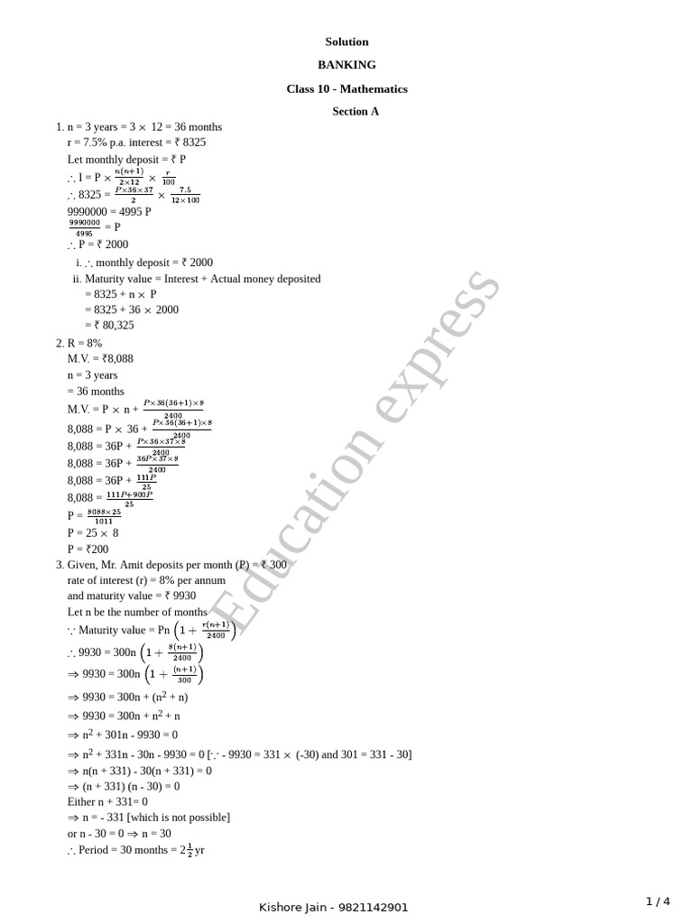 Solution Paper 1 | PDF