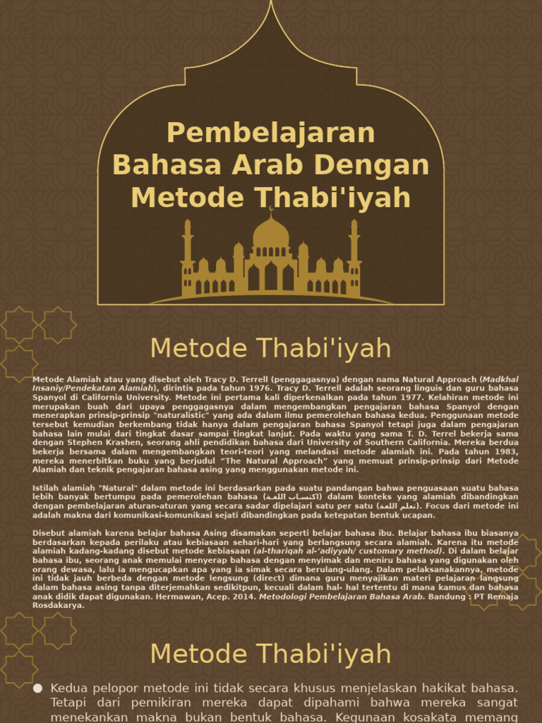 Metode Thabi'iyah | PDF