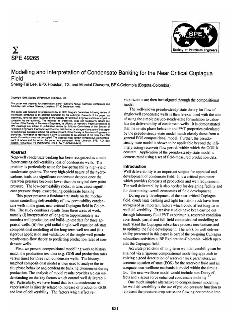 Lee., Chaverra.-Modelling and Interpretation of Condensate Banking For ...