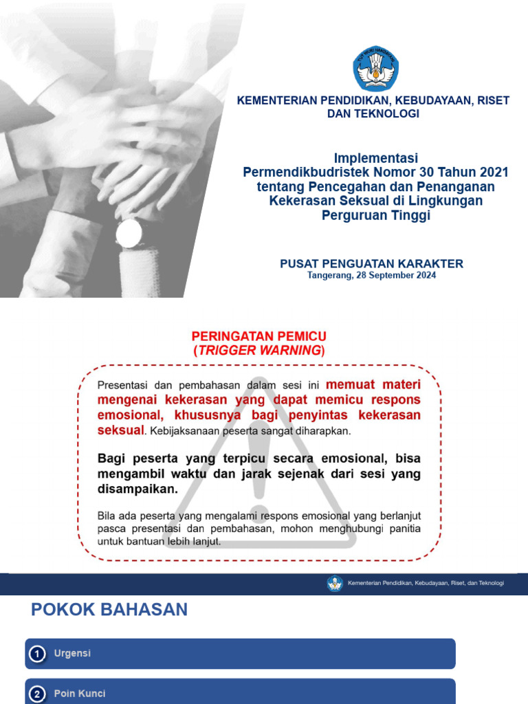 Materi 3 Implementasi Permendikbudristek No 30 Tahun 2021 PPKS | PDF