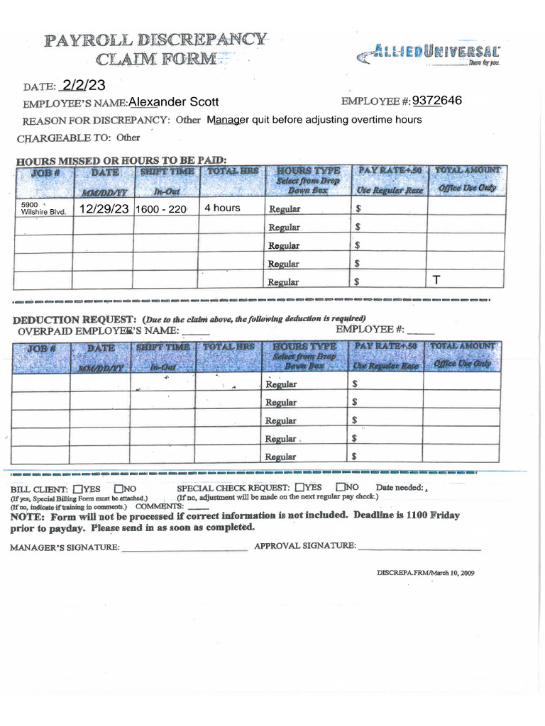 Pay Roll Discrepancy (1)_1 | PDF