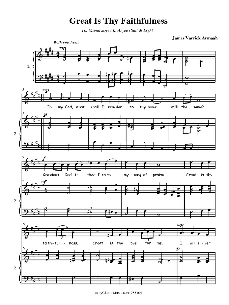 Finale 2006 - (Great Is Thy Faithfulness Edited | PDF