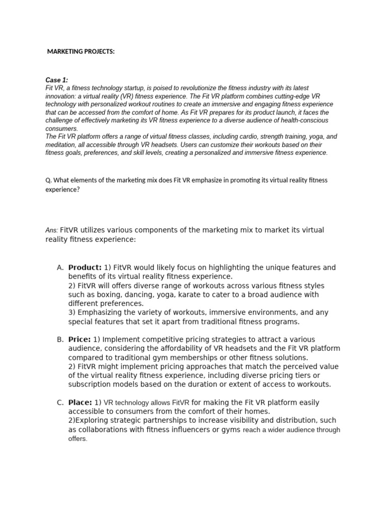 Marketing Projects GL | PDF