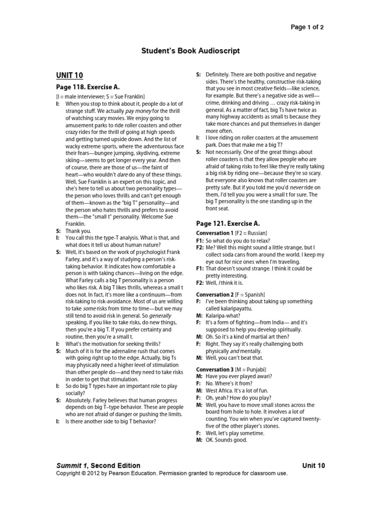 Unit 10 Audioscript Pdf