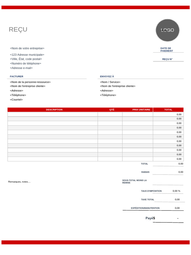 FR Receipt Template 1 Word | PDF