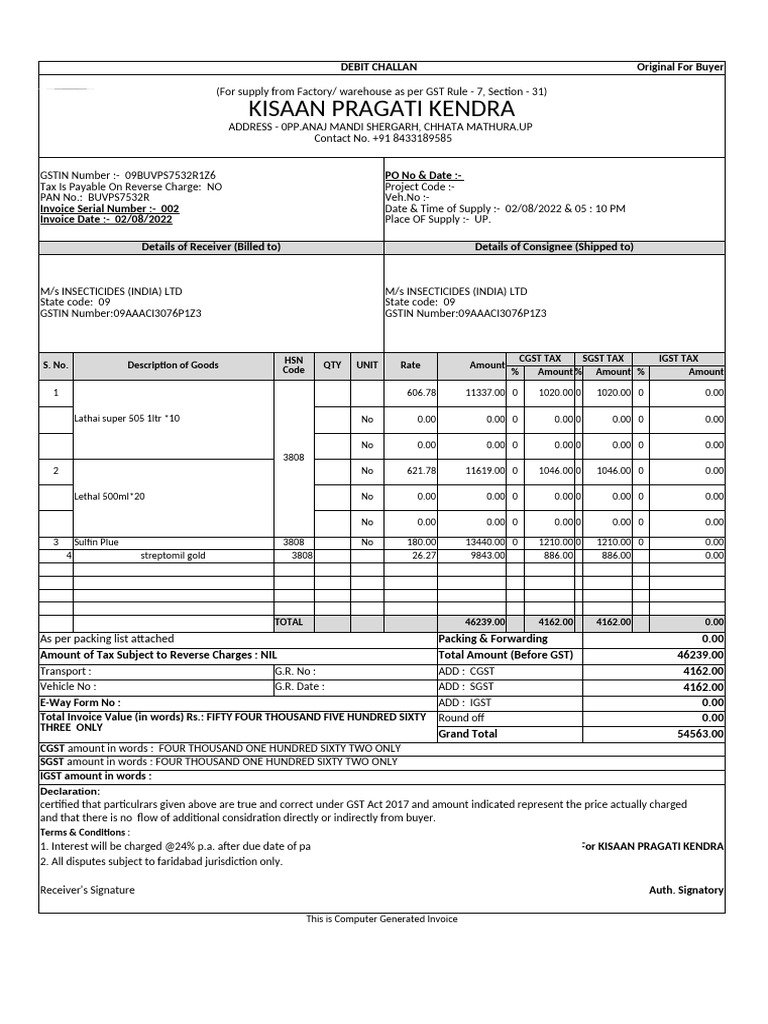 GST Inv Format JMD | PDF