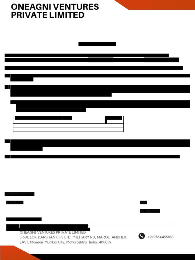 BR Format for Account Opening With PG | PDF