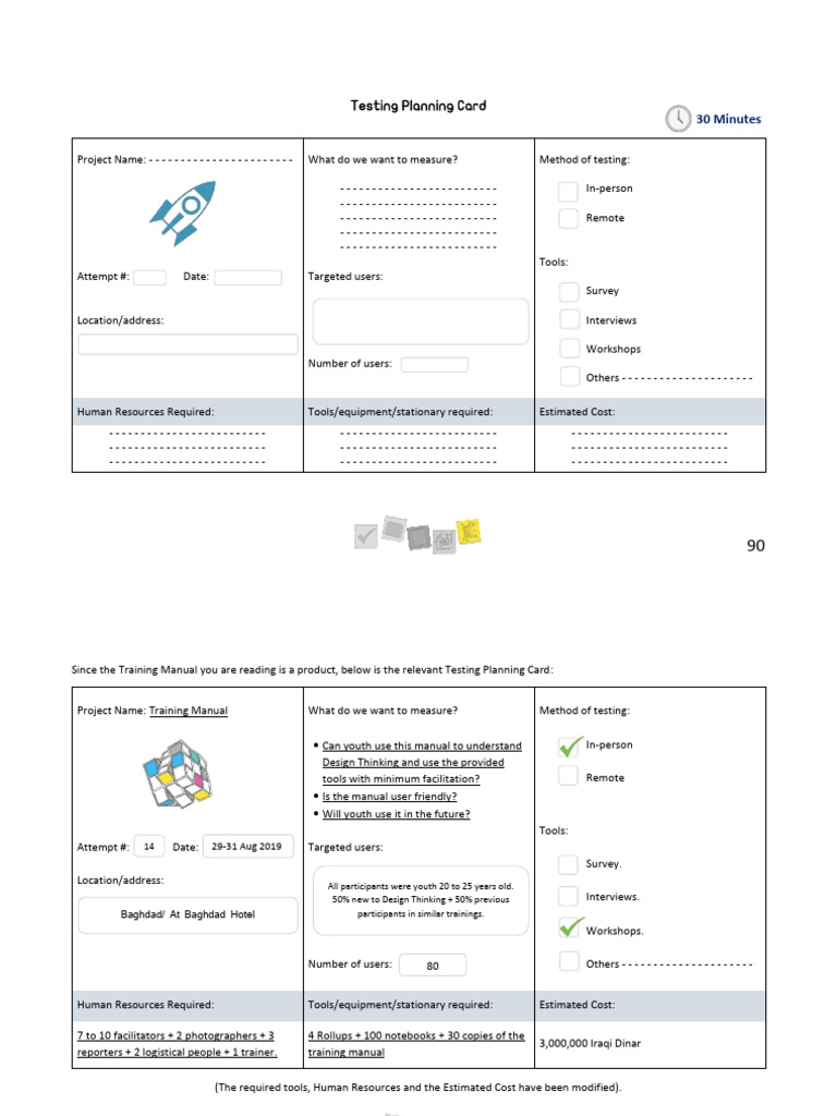 Testing Planning Card | PDF