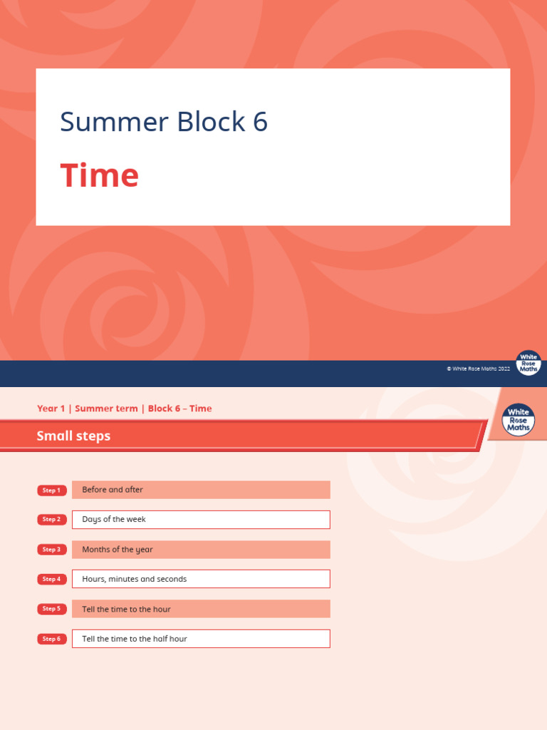 Year 1 Summer Block 6 SOL Time | PDF