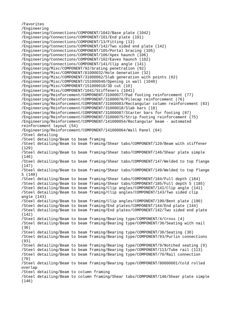 Component Catalog Tree View | PDF