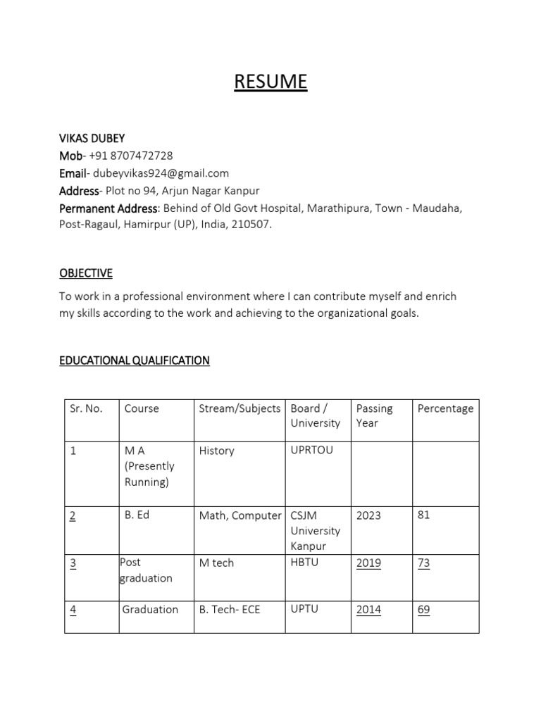 VIKAS RESUME - Copy - Compressed | PDF
